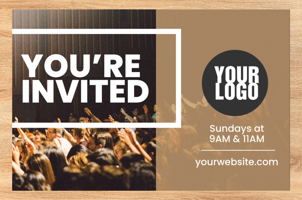 Church Direct Mail Template - You're Invited - Printing.com