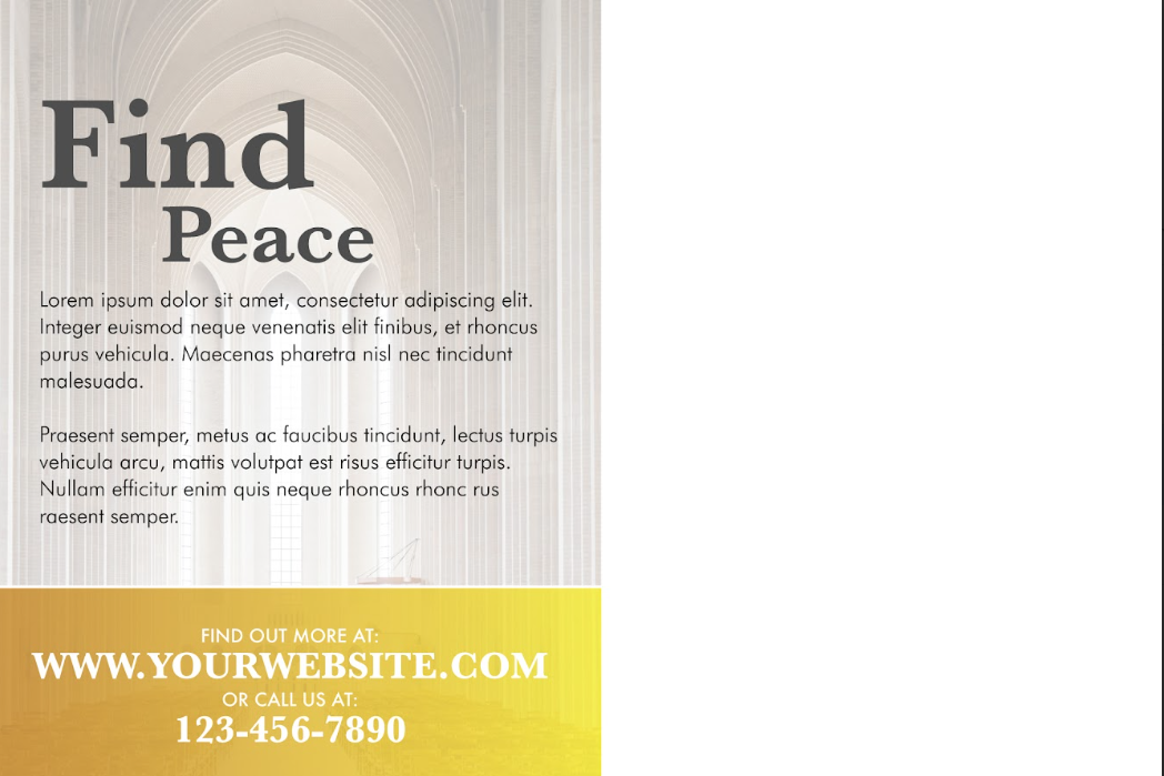 Church Direct Mail Template - Worship With Us | Printing.com